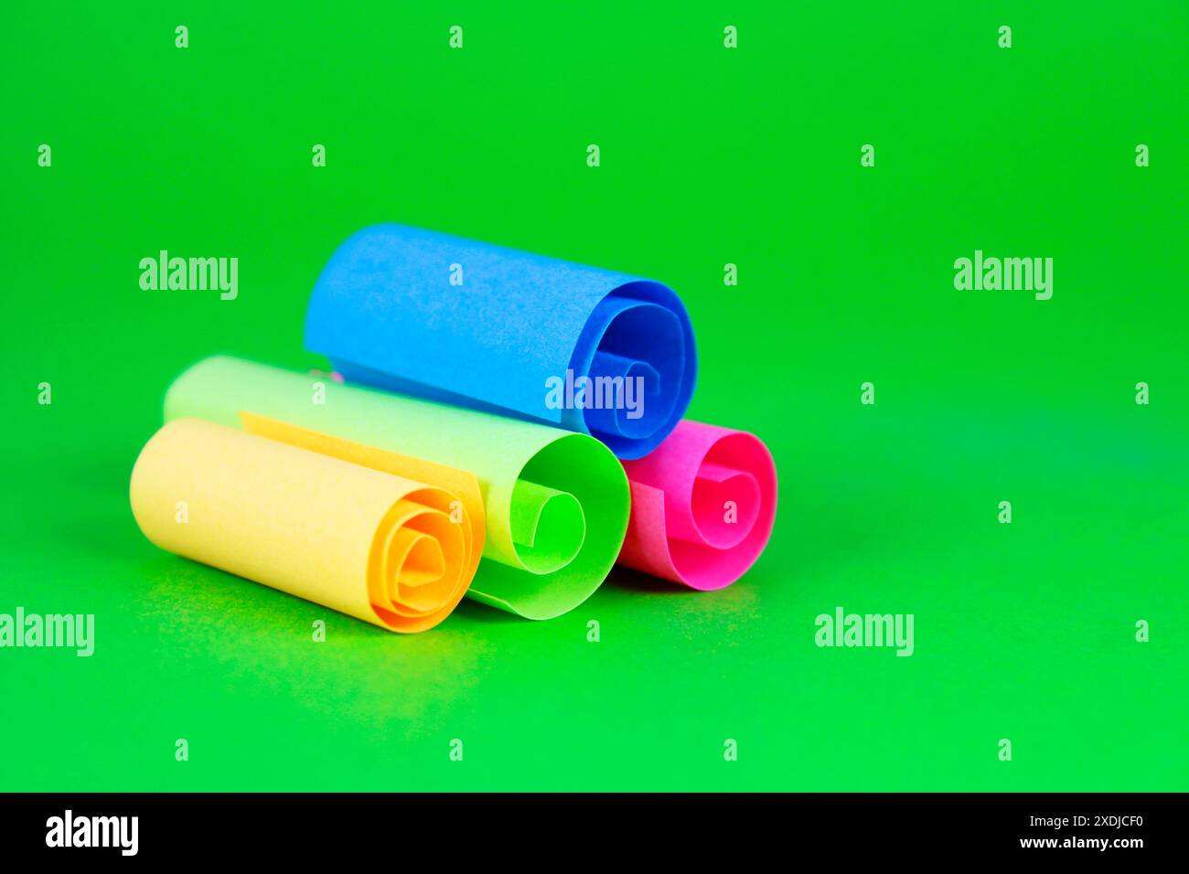 Rolls of paper with different colors Stock Photo - Alamy