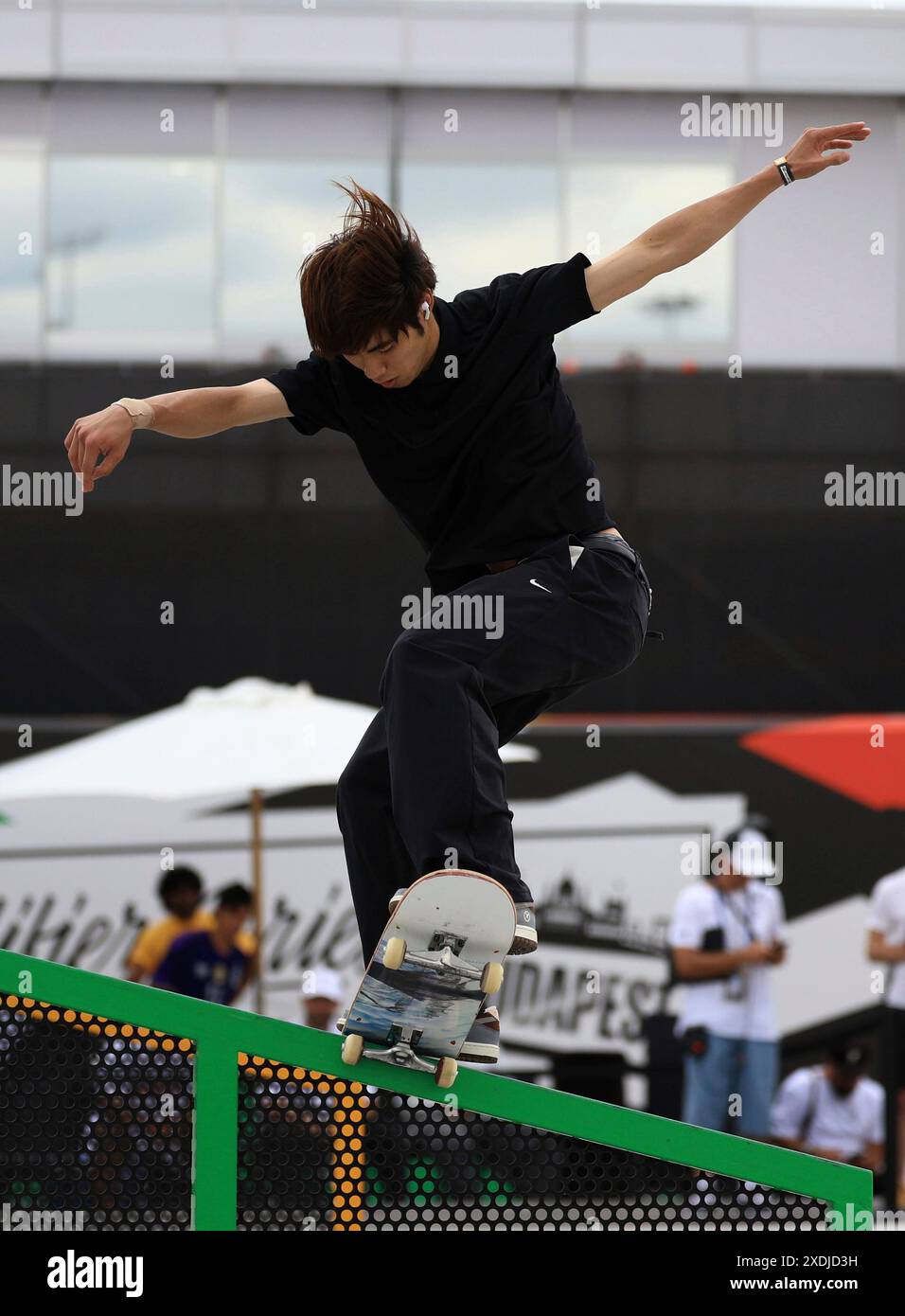 Japanese Yuto Horigome, a gold medalist of the Tokyo Olympics competes ...