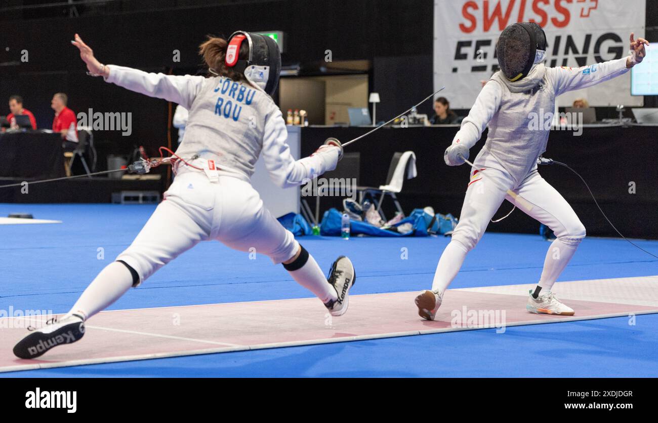 Basel Switzerland, 06/23/2024: CORBU Emilia (Roumania) against MARINO ...