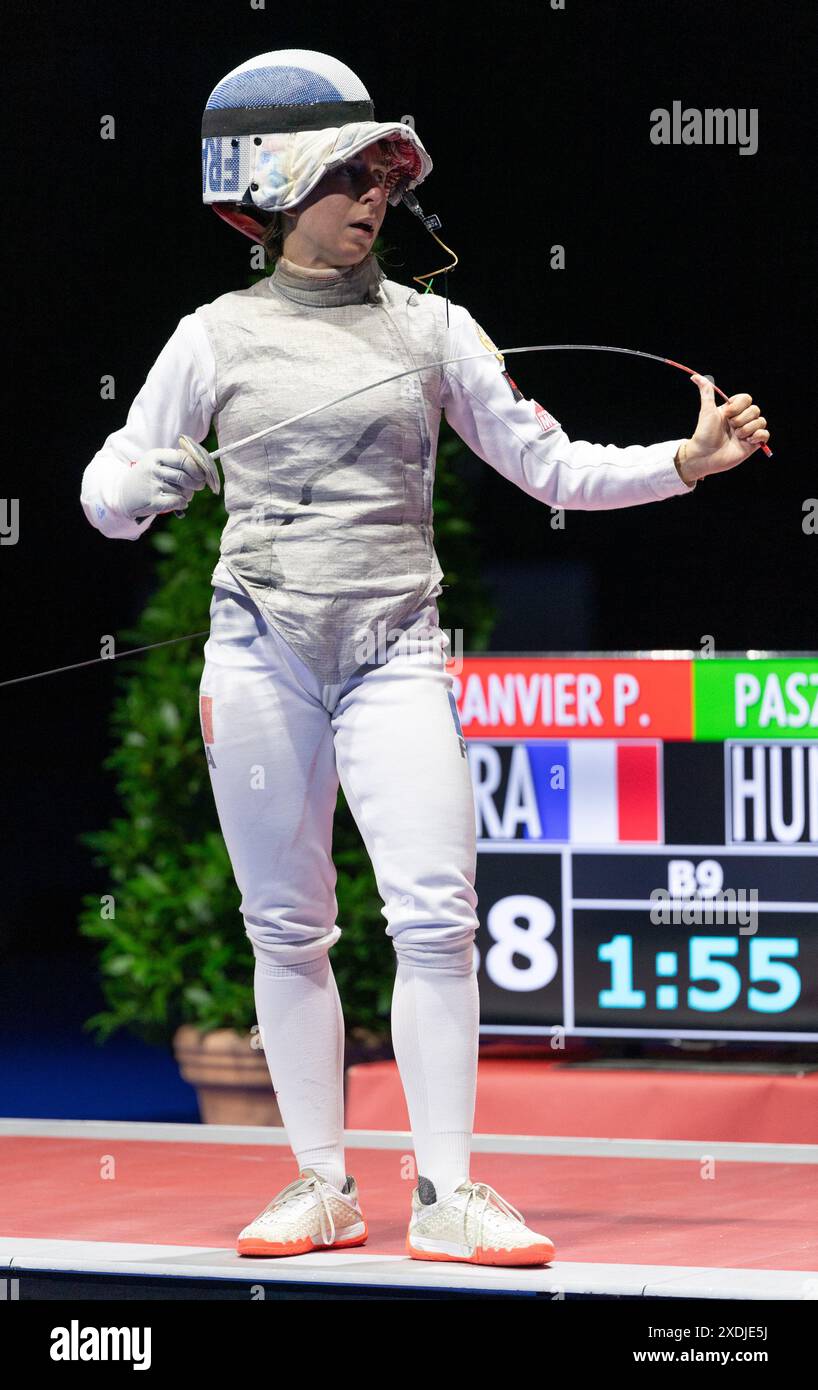 Basel Switzerland, 06/23/2024: RANVIER Pauline (France) during Fencing ...