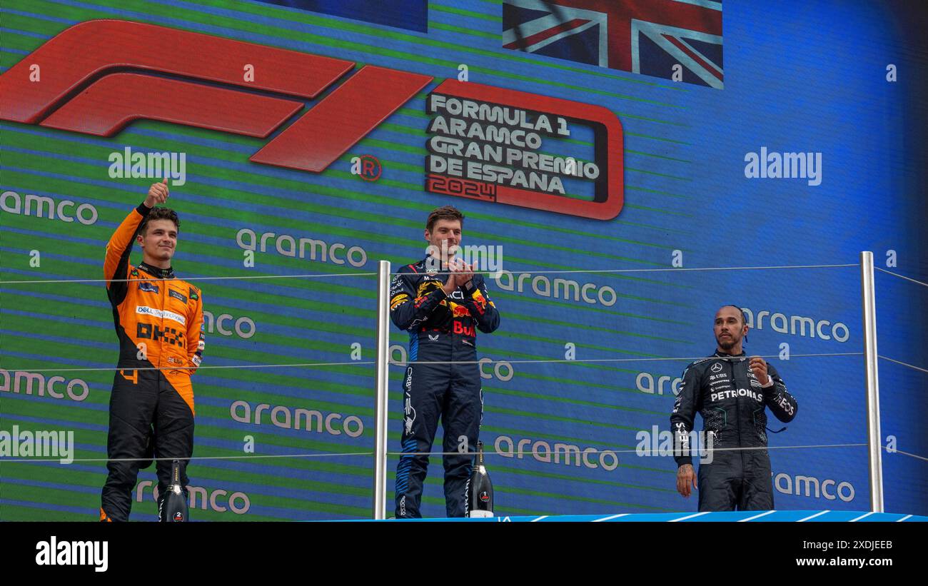 Podium during FORMULA 1 ARAMCO GRAN PREMIO DE ESPANA 2024 - Race ...