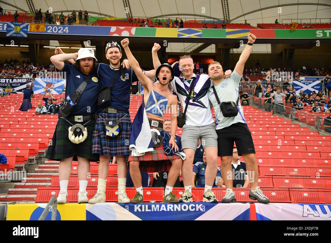 Stuttgart, Germany, 23rd Jun, 2024. Scotland supporters at the match ...