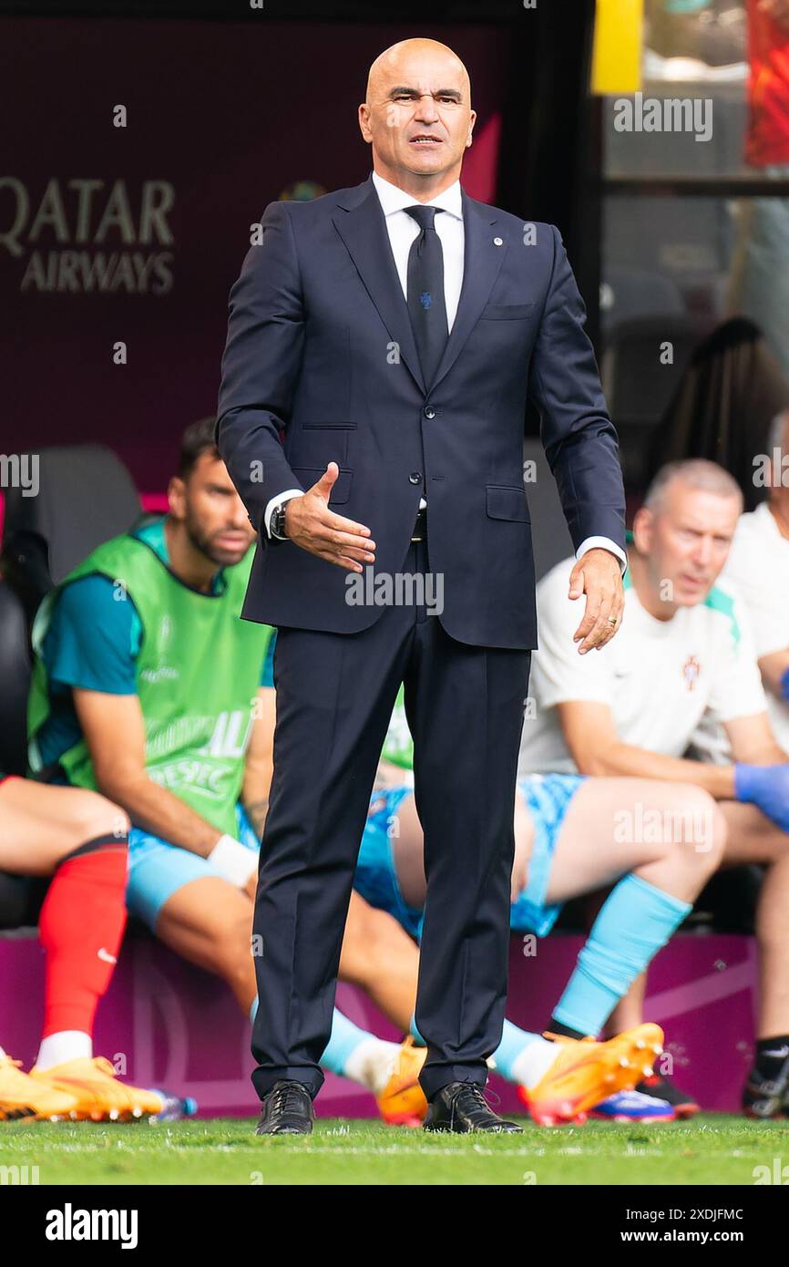 DORTMUND, GERMANY - JUNE 22: Coach Roberto Martinez of Portugal looks ...