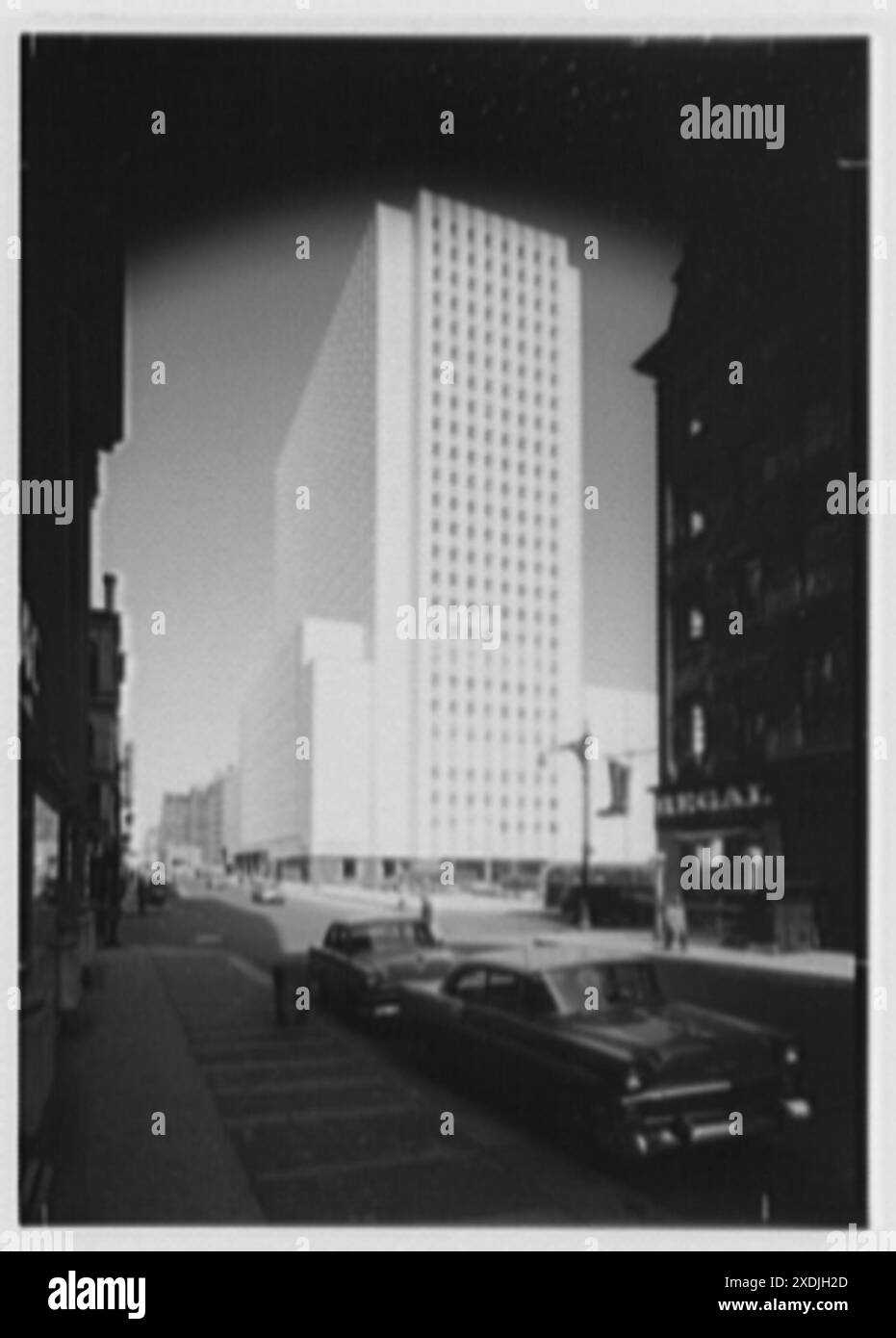 New York Coliseum, Columbus Circle, New York City. Exterior, from ...