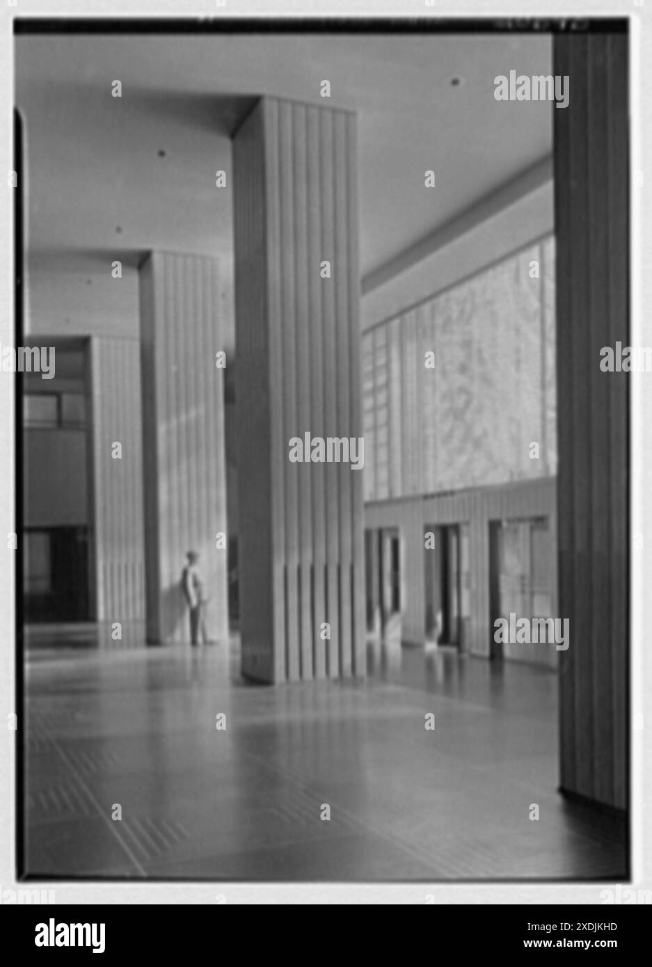 Rockefeller Center. RCA Building entrance lobby, sharp view. Gottscho ...