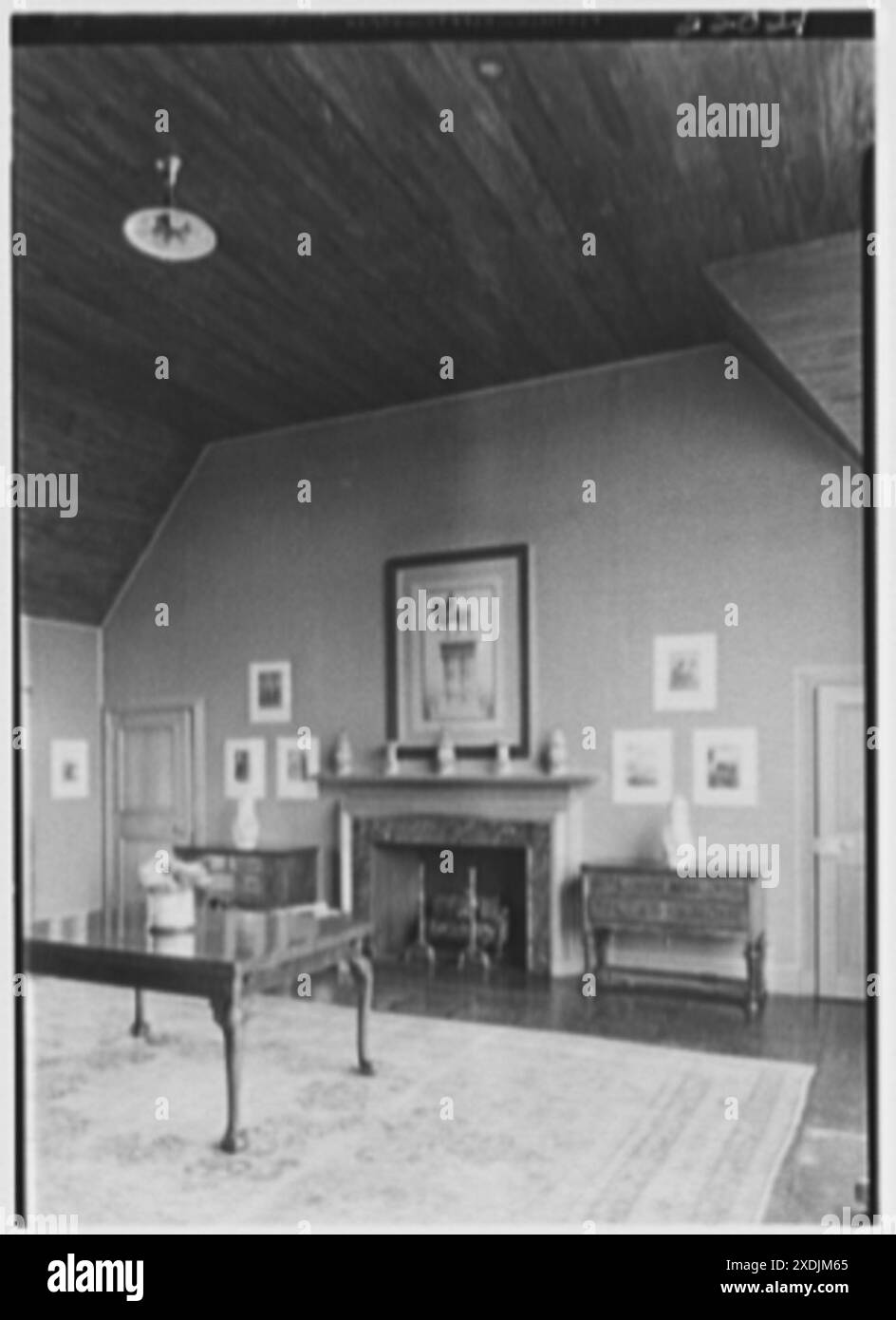 John Russell Pope, residence in Newport, Rhode Island. Studio, toward ...