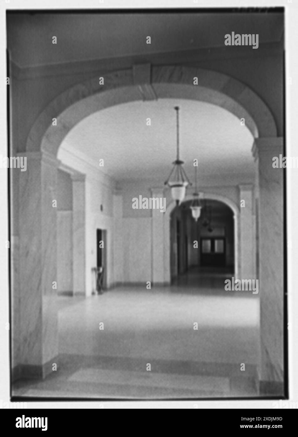 Elizabeth City Hall, Elizabeth, New Jersey. Entrance lobby. Gottscho ...