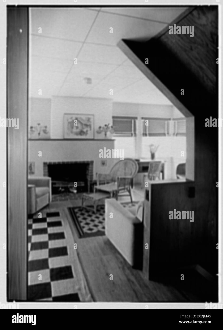 Francis Biddle, residence in Harvey Cedars, New Jersey. Living room ...