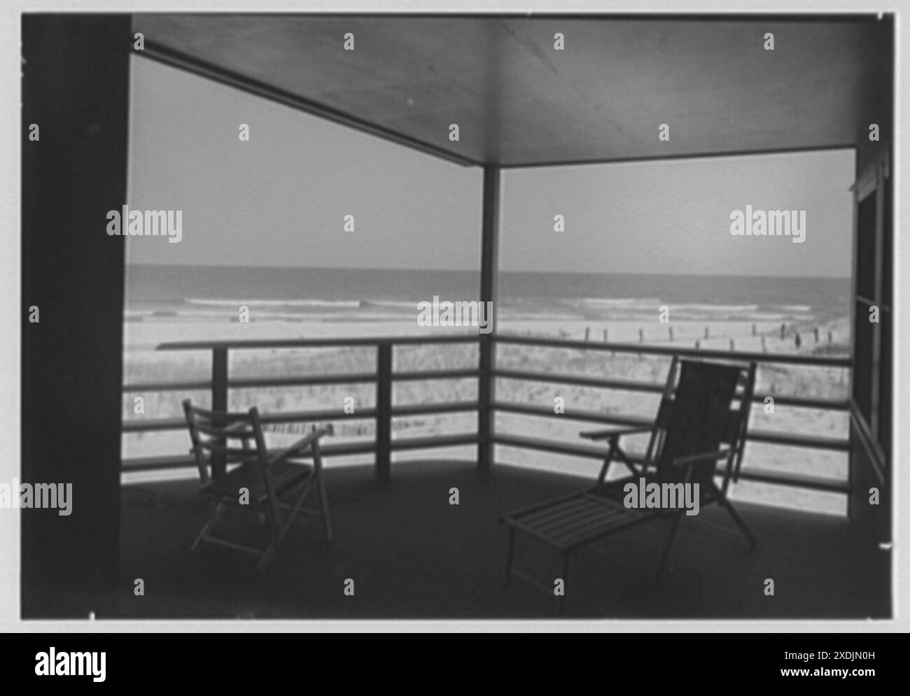 Francis Biddle, residence in Harvey Cedars, New Jersey. Upper porch II ...