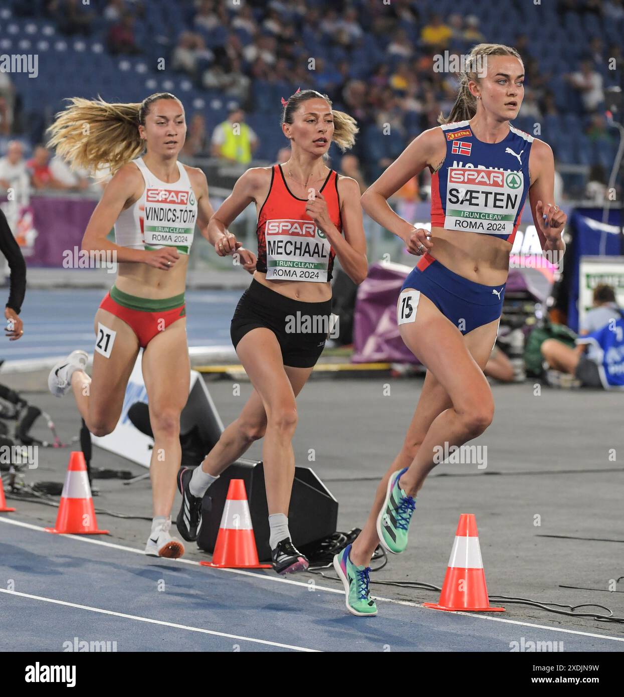 Amalie Sæten of Norway competing in the womens 5000m at the European ...