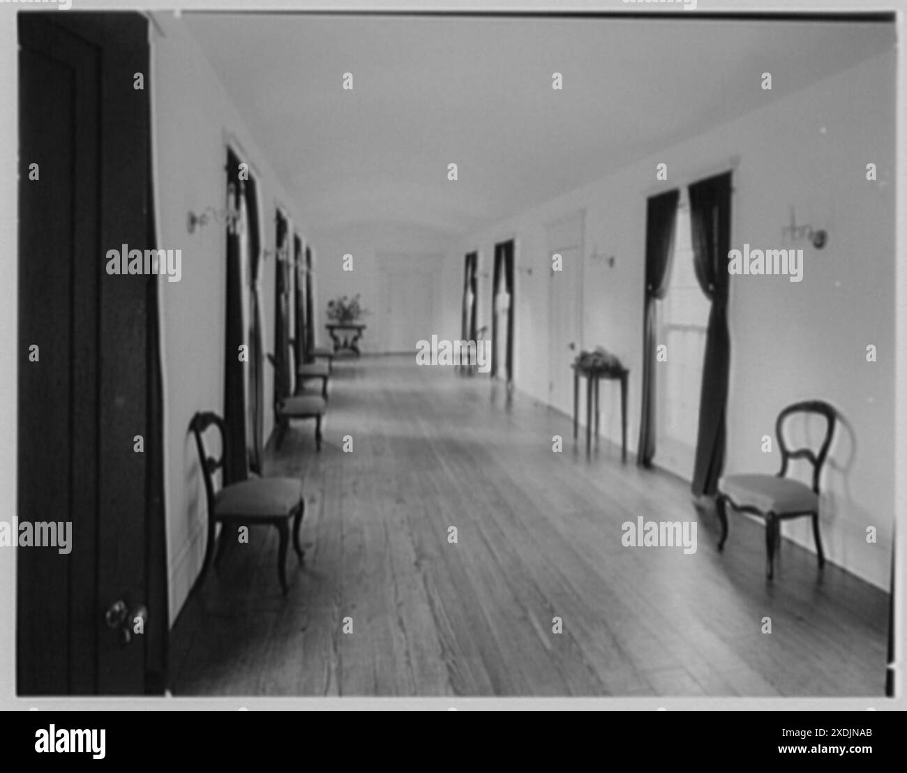 John Tyler, Sherwood Forest, residence in Virginia. Ballroom. Gottscho ...