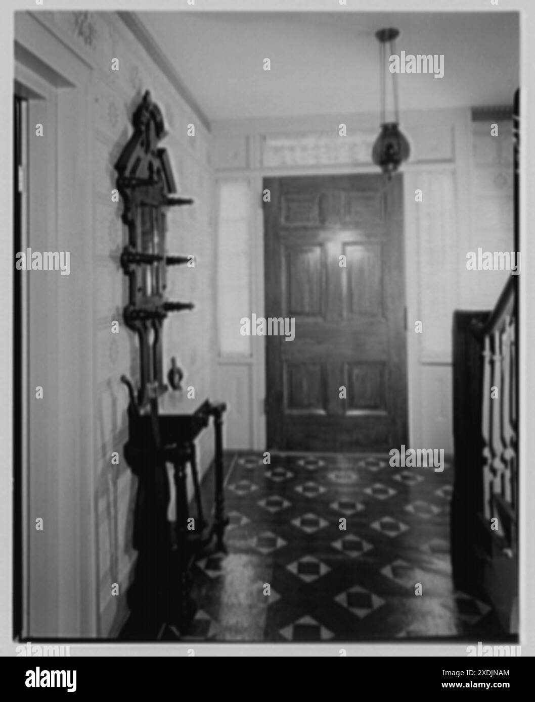 Andrew Johnson, residence in Greeneville, Tennessee. Entrance hall ...