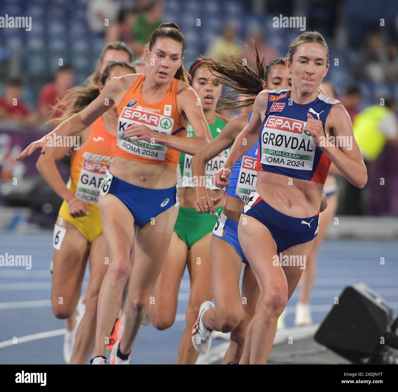Karoline Bjerkeli Grøvda of Norway competing in the womens 5000m at the ...