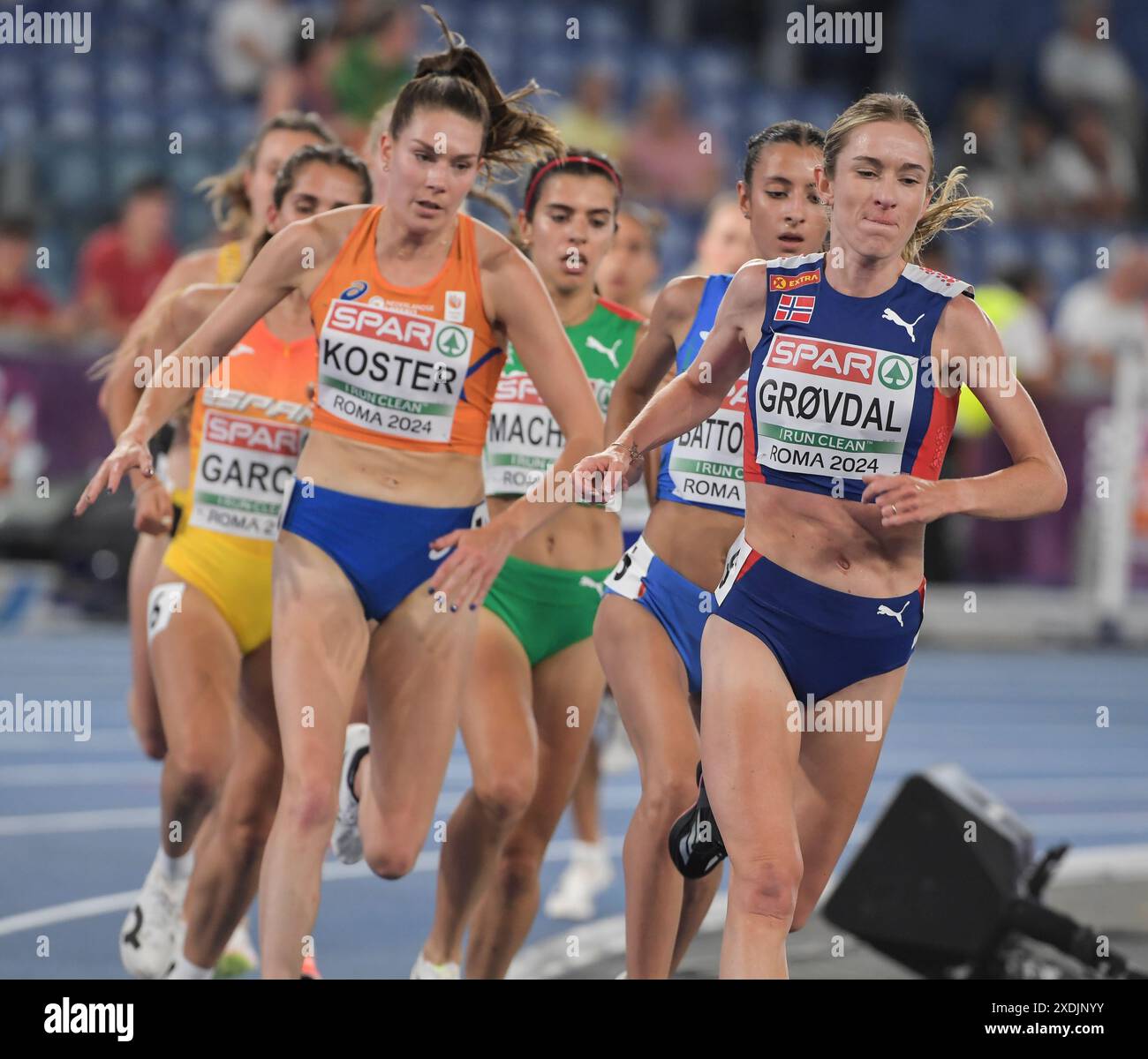 Karoline Bjerkeli Grøvda of Norway competing in the womens 5000m at the ...