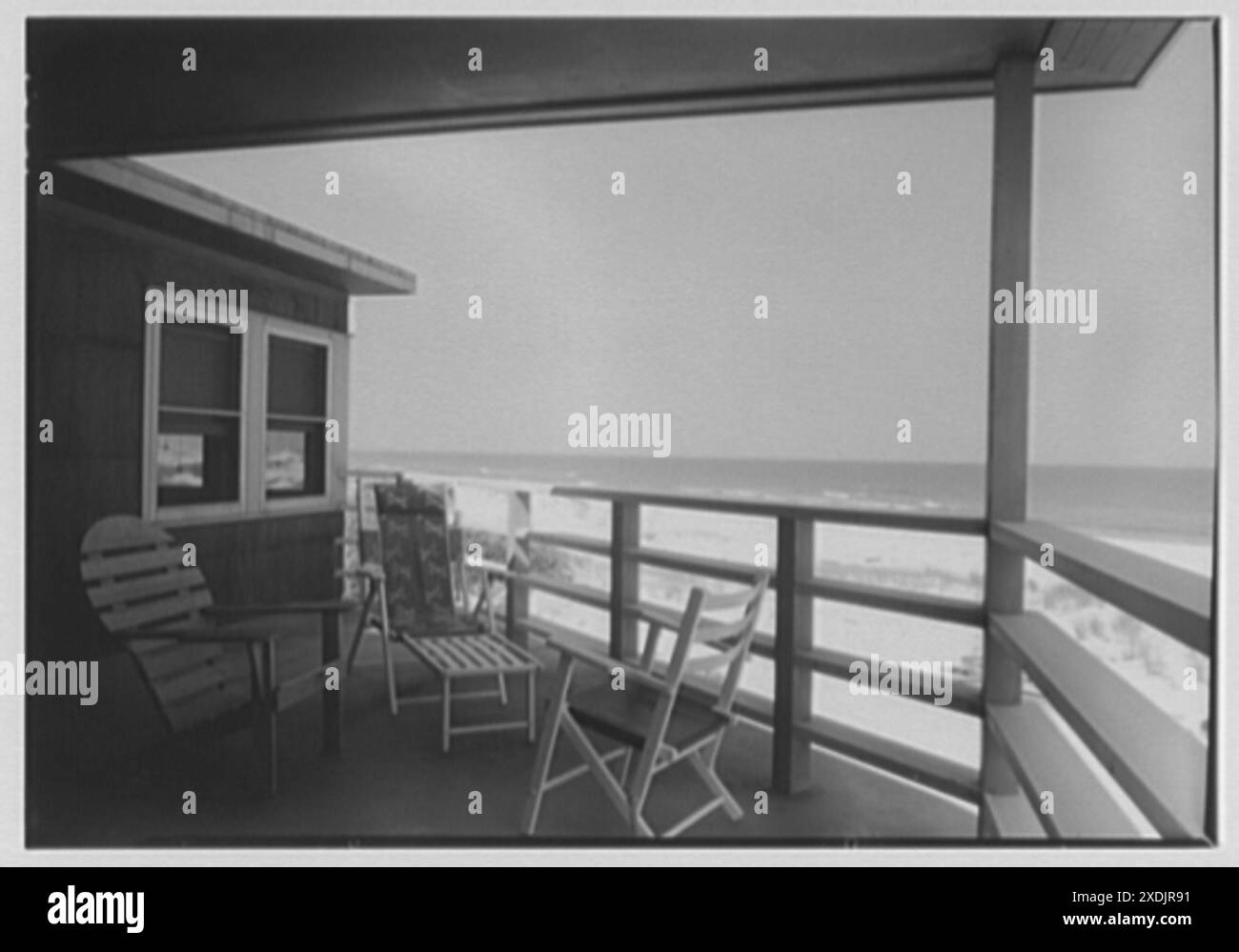 Francis Biddle, residence in Harvey Cedars, New Jersey. Upper porch I ...
