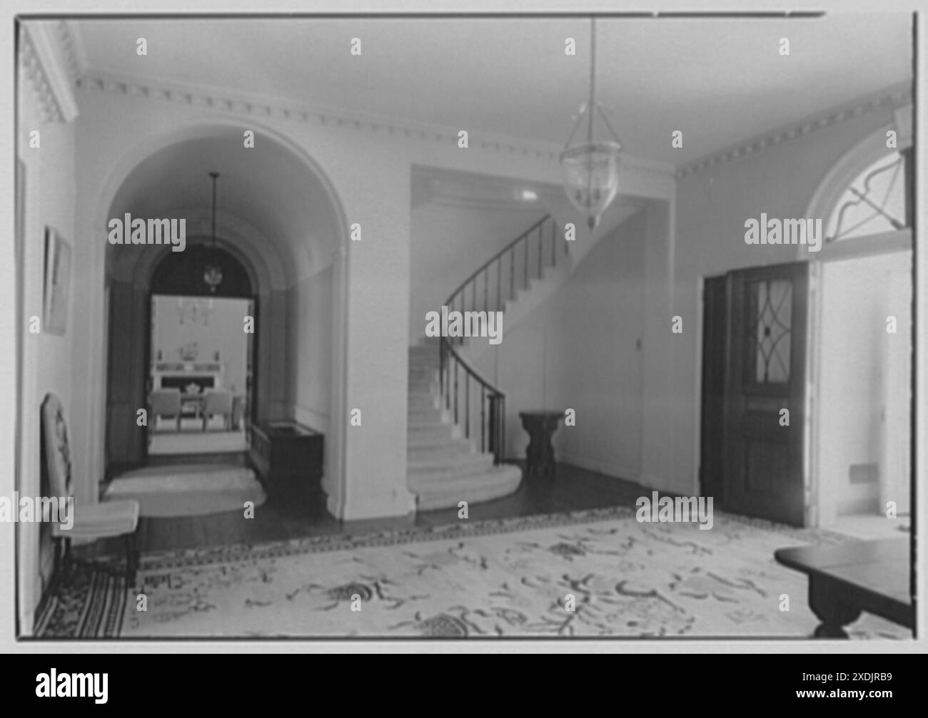 J.G. Herrara, residence in Mill Neck, Long Island. Stair hall I ...