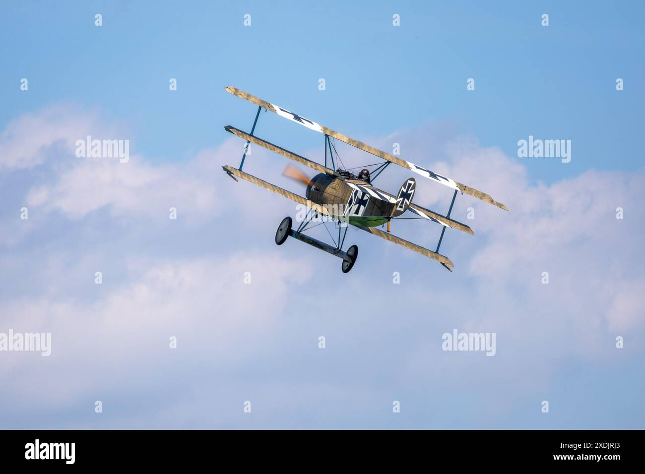 Fokker DR1 Triplane, airborne at the Military Airshow held at ...