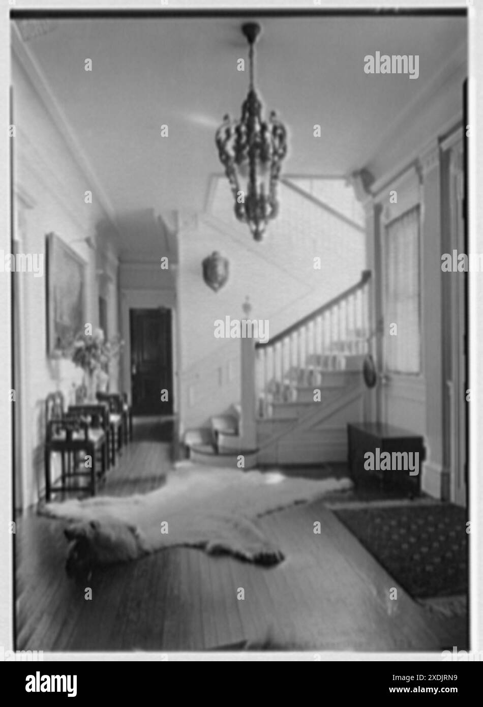 George St. George, residence in Tuxedo Park, New York. Hall. Gottscho ...