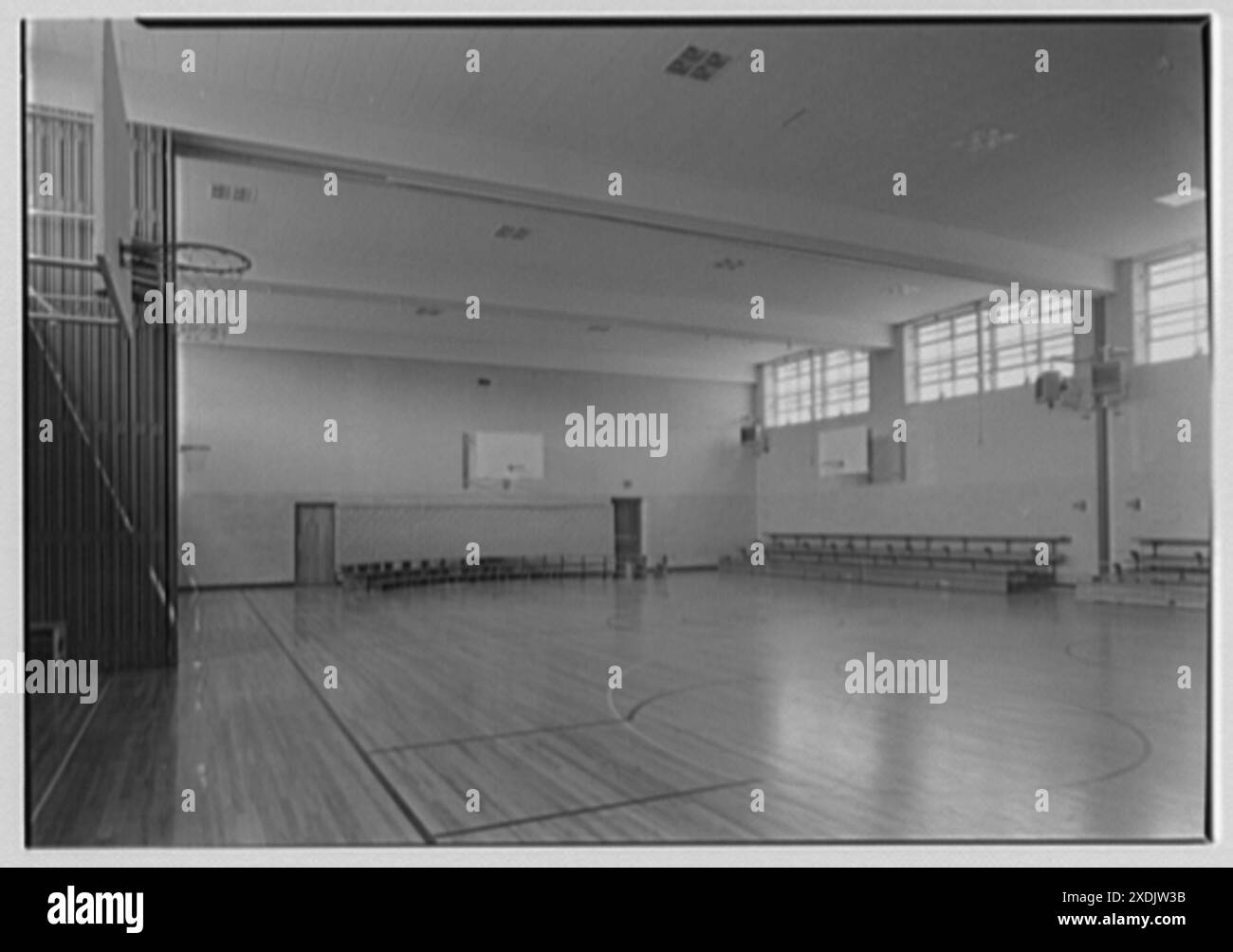 East Hills School, Roslyn, New York. Gymanasium. Gottscho-Schleisner ...