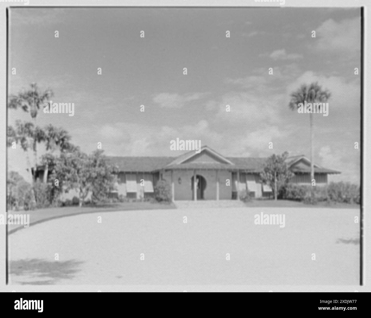 Hole in the Wall Golf Club, Naples, Florida. Entrance facade. Gottscho ...
