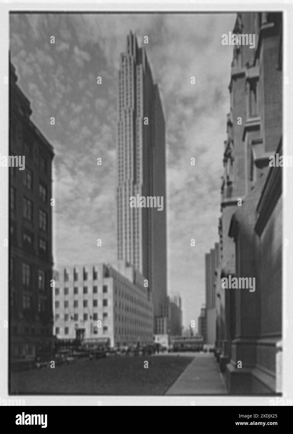 Rockefeller Center. RCA Building, from 50th St. on cathedral grounds ...
