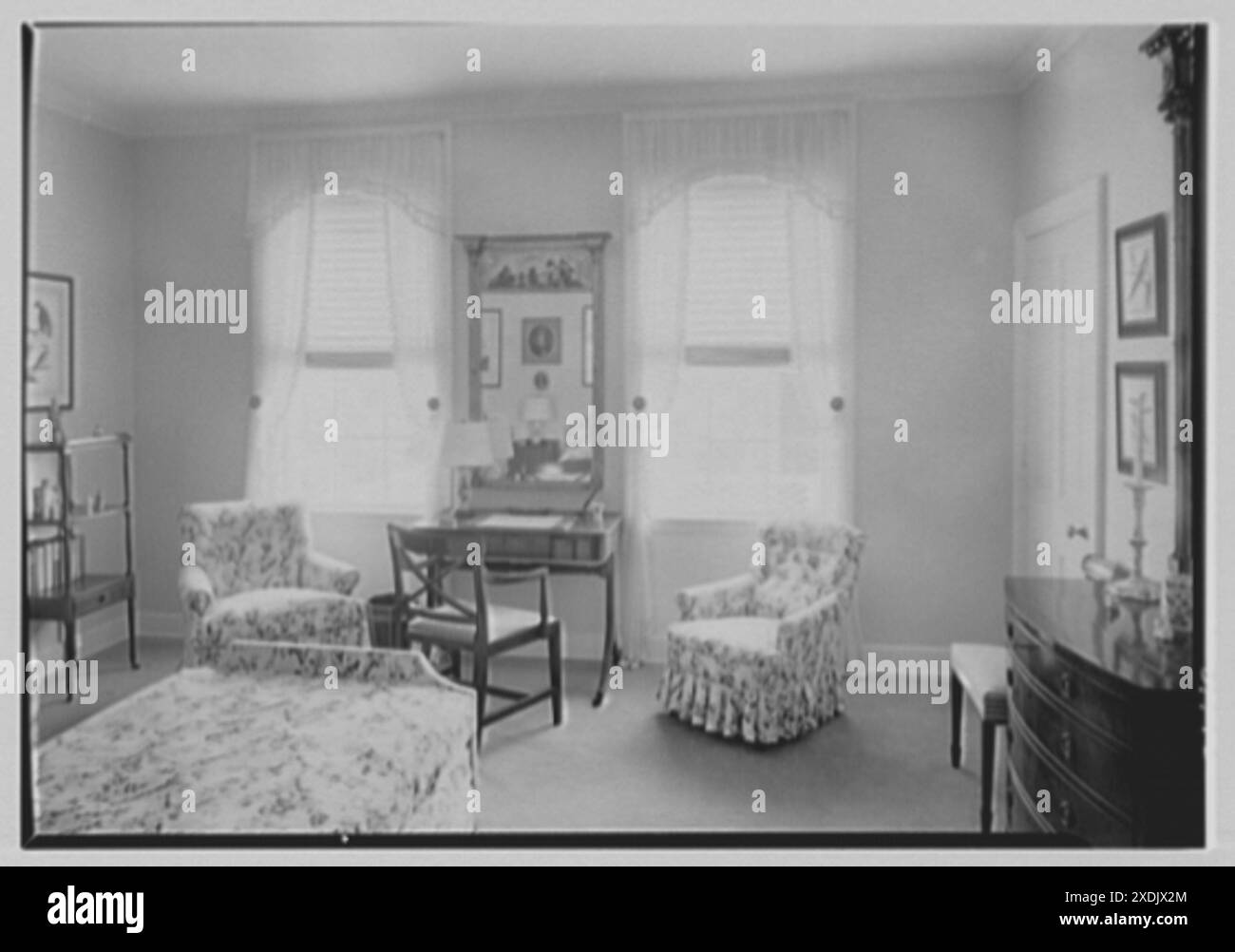 Clarence Mack, residence on Jungle Rd., Palm Beach, Florida. Guest room ...