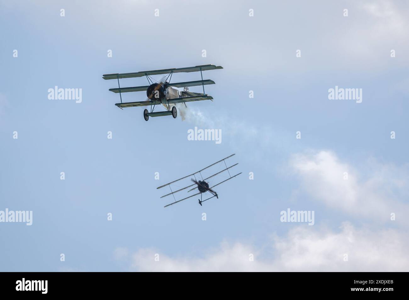 Fokker DR1 Triplane, airborne at the Military Airshow held at ...
