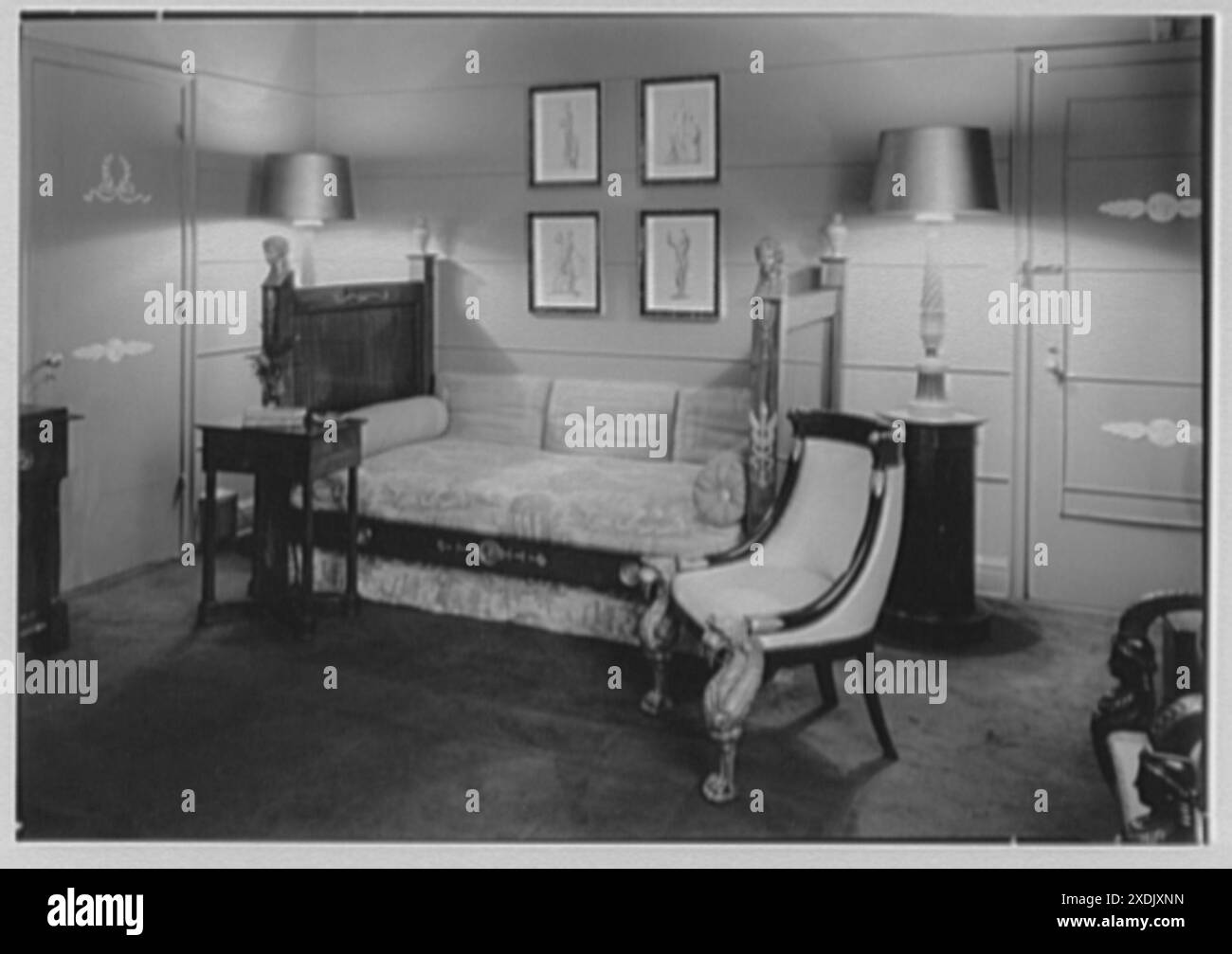 Martin Kahn, residence, Ritz Tower, 57th St., New York City. Bed and ...