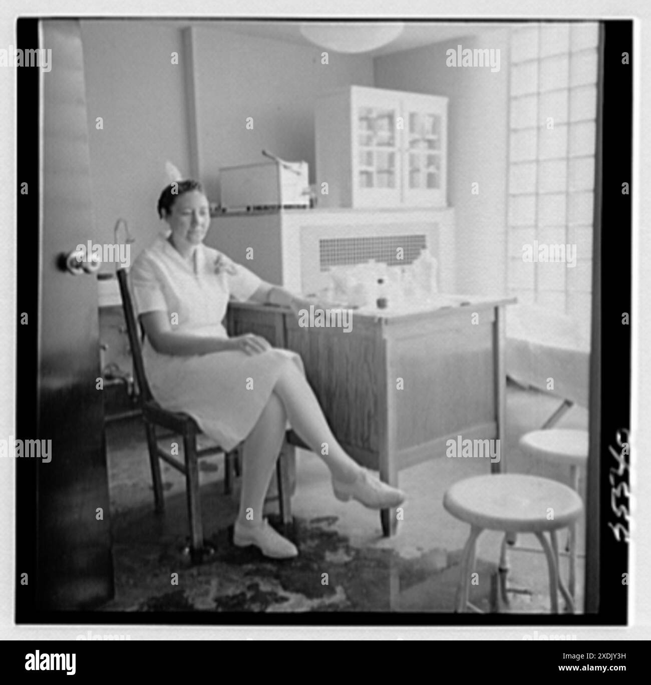 Betsy Head Play Center. Nurse in first aid room. Gottscho-Schleisner ...