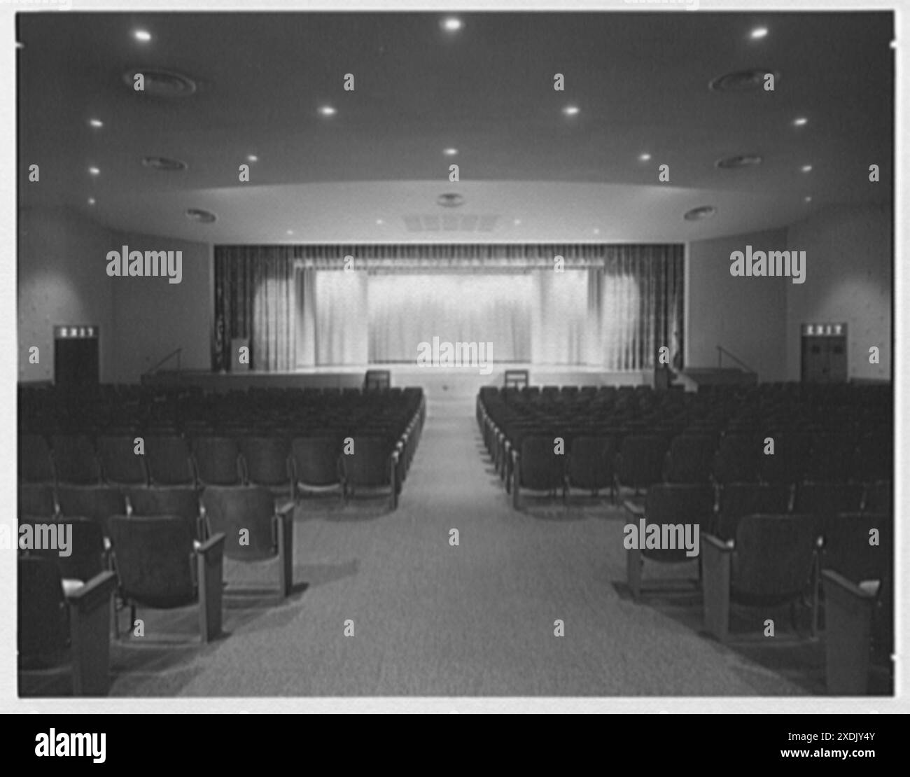 High school auditorium stage Black and White Stock Photos & Images - Alamy