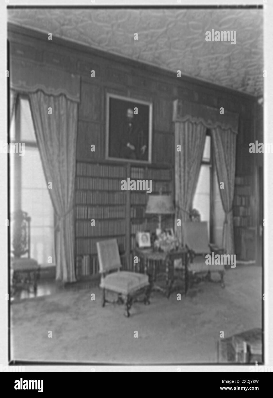 Mrs. Edwin Gould, residence at 936 5th Ave., New York City. Library, to ...