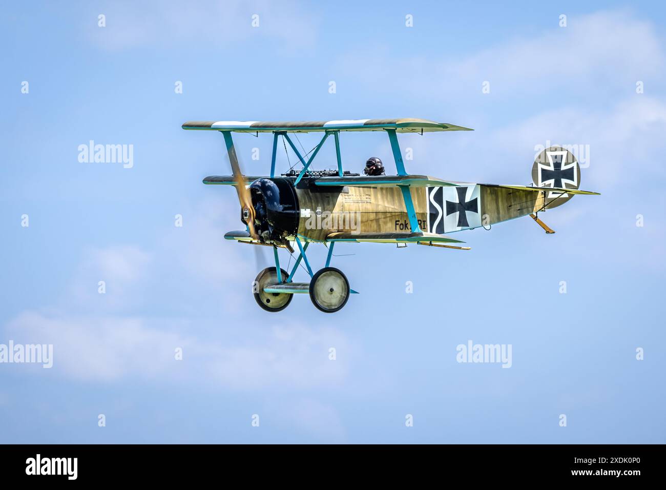 Fokker DR1 Triplane, airborne at the Military Airshow held at ...