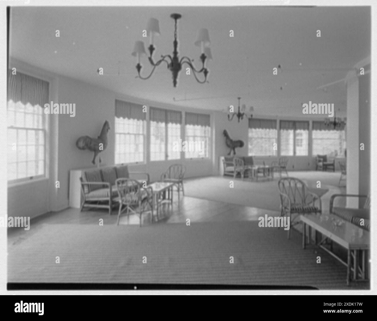 Hotel Otesaga, Cooperstown, New York. Sun lounge. Gottscho-Schleisner ...