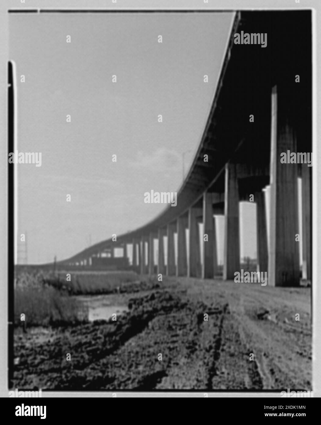New Jersey Turnpike. Elevated structure against light. Gottscho ...