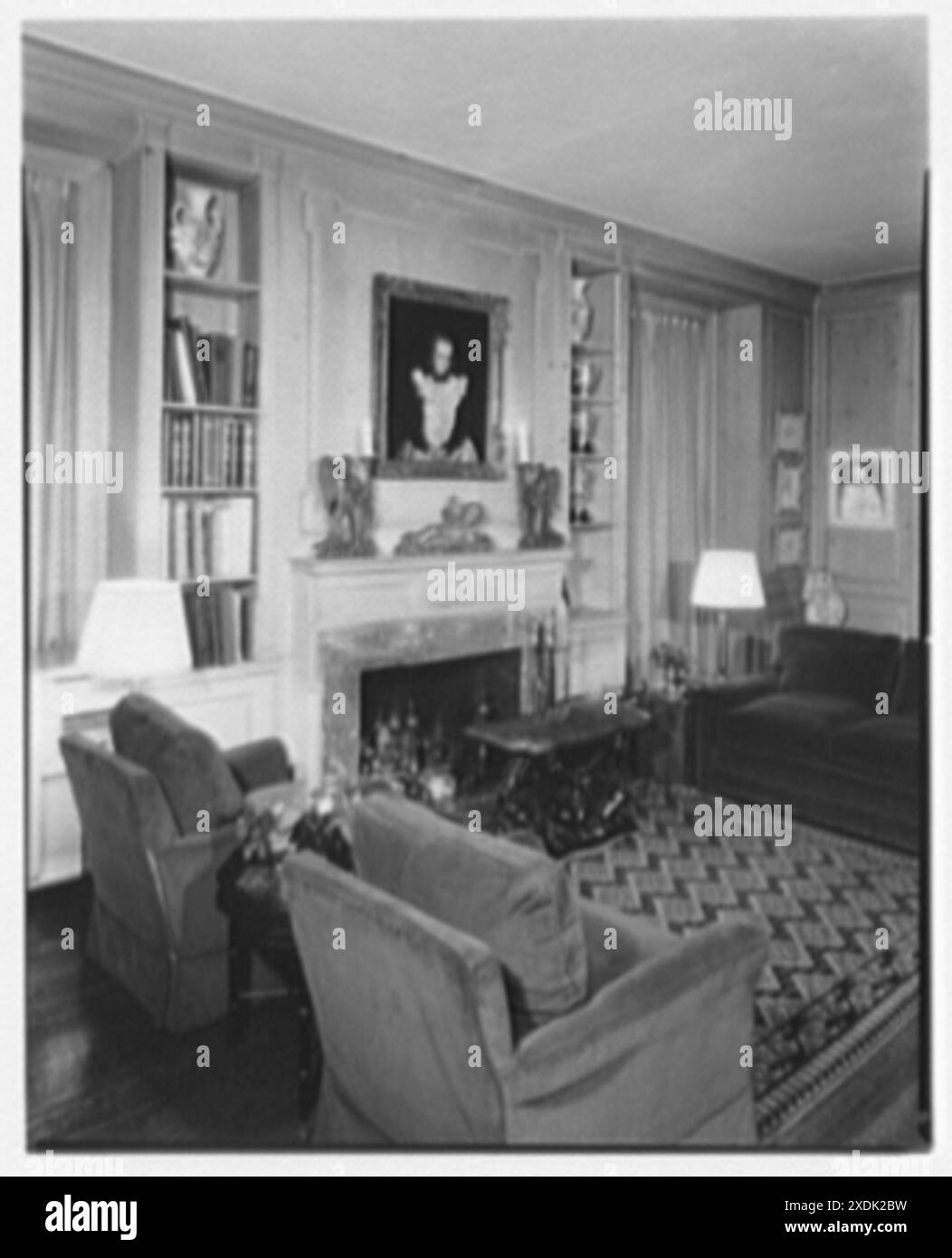Mrs. Howell Howard, residence at 895 Park Ave., New York City. Library ...