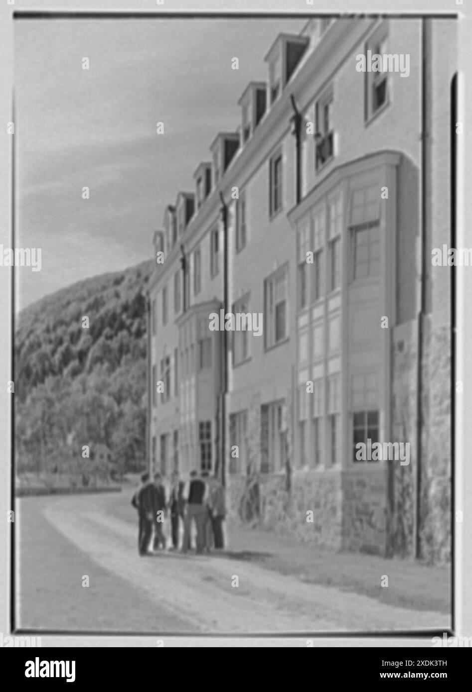 Kent School, Kent, Connecticut. Auditorium, east facade, sharp view ...