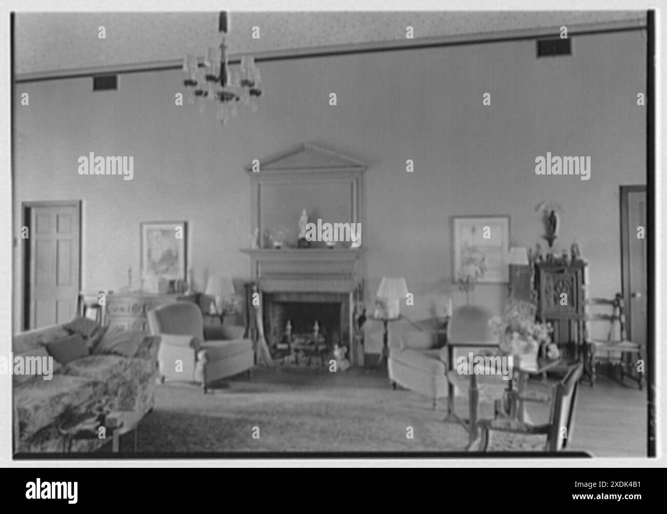 Edwin L. Howard, residence in Westport, Connecticut. Living room, to ...