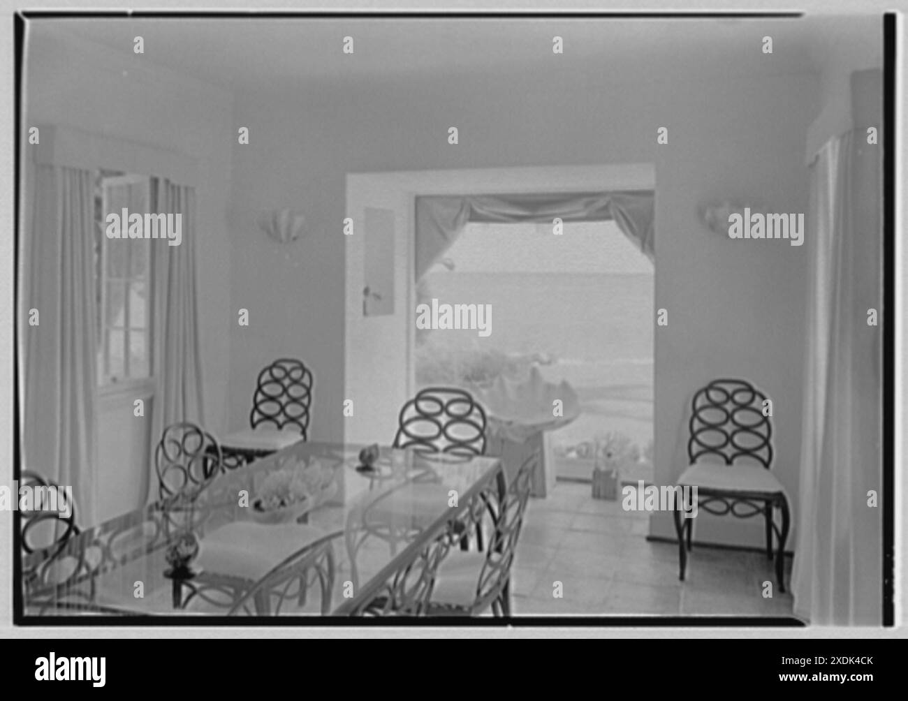 Harvey Ladew, residence in Gulf Stream, Florida. Dining room. Gottscho ...