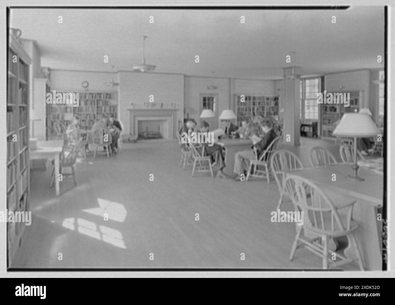 Kent School, Kent, Connecticut. Library building, book room. Gottscho ...