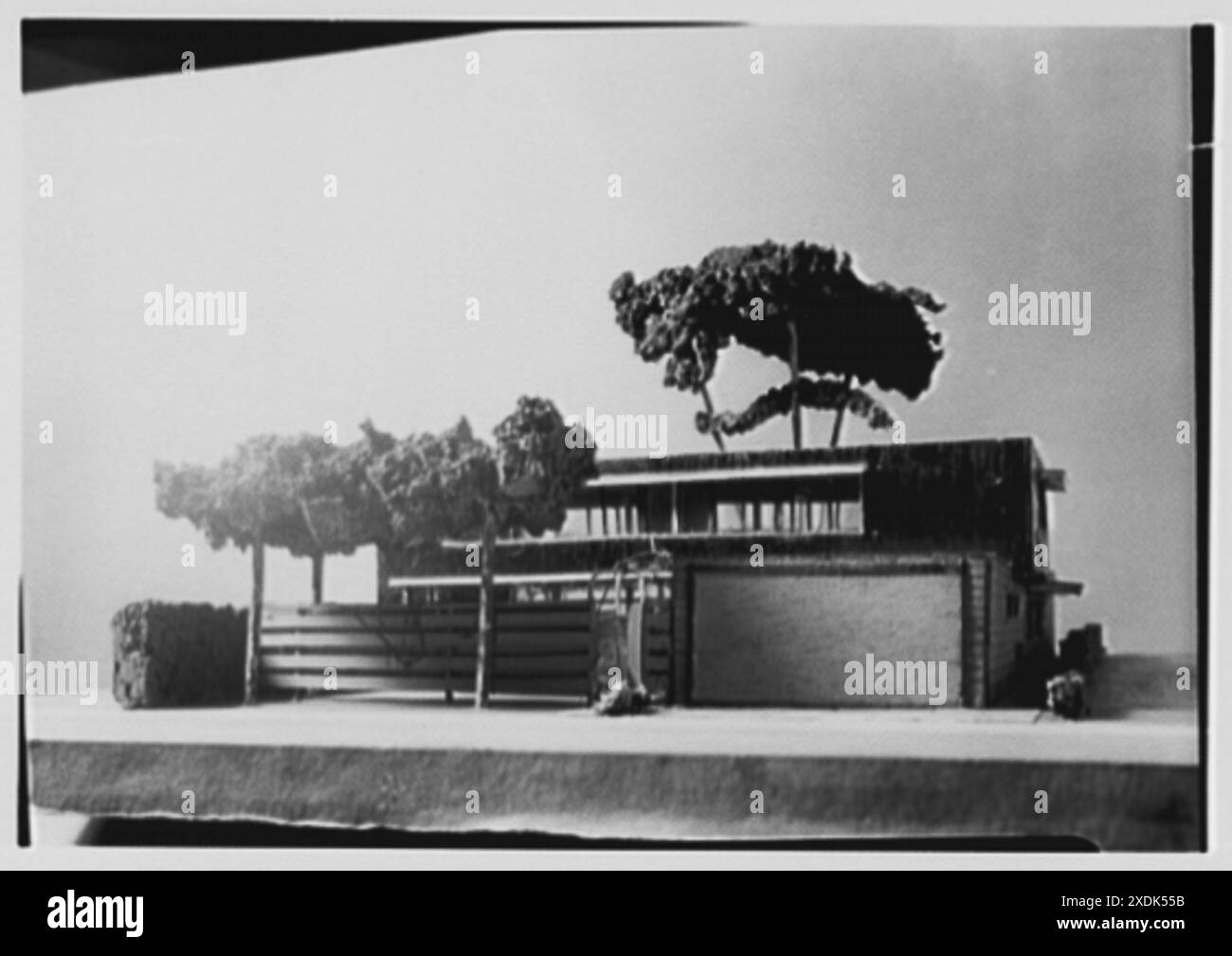 Antonin Raymond, 101 Park Ave., New York, New York. Model, rear view ...