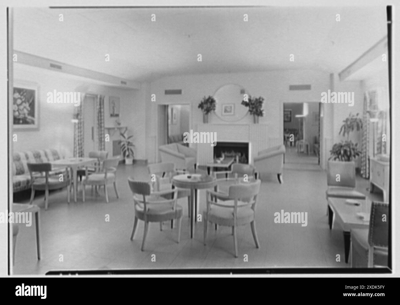 Cloister Hotel, Sea Island, Georgia. Blue club room. Gottscho ...