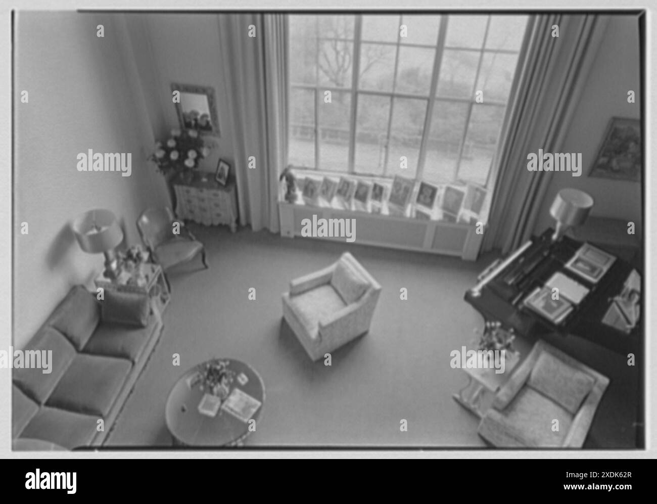 Ellen Ballon, residence at 2 W. 67th St., New York City. Down shot on ...