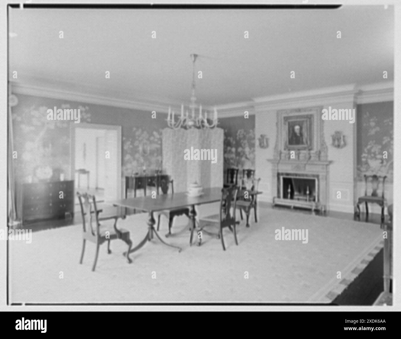 Dining room iii Black and White Stock Photos & Images - Alamy