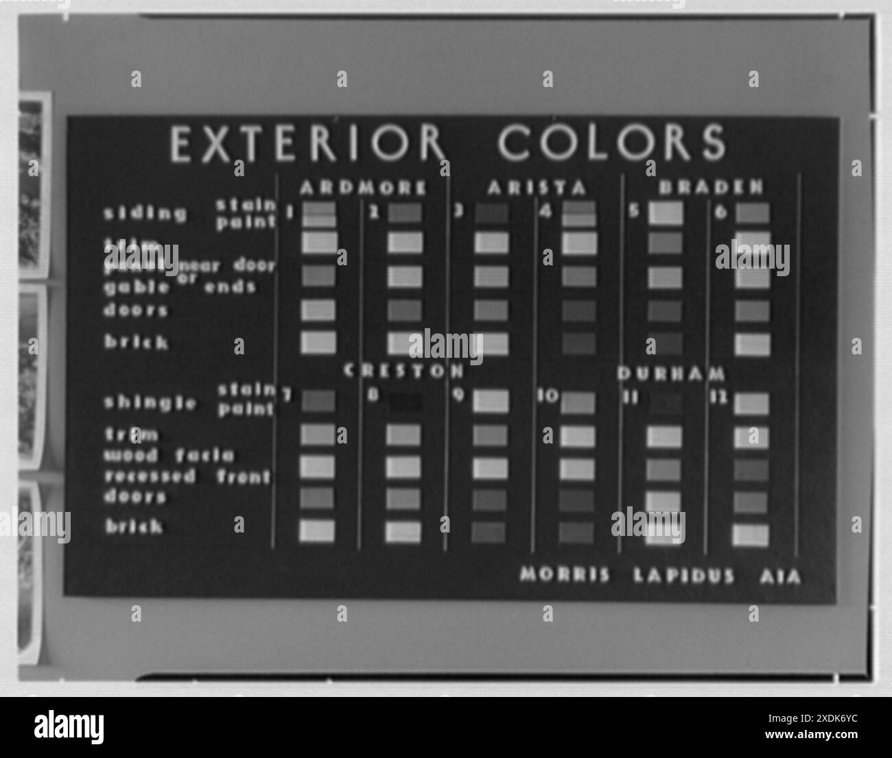 Marble Hills, Halesite, Long Island. Color chart. Gottscho-Schleisner ...