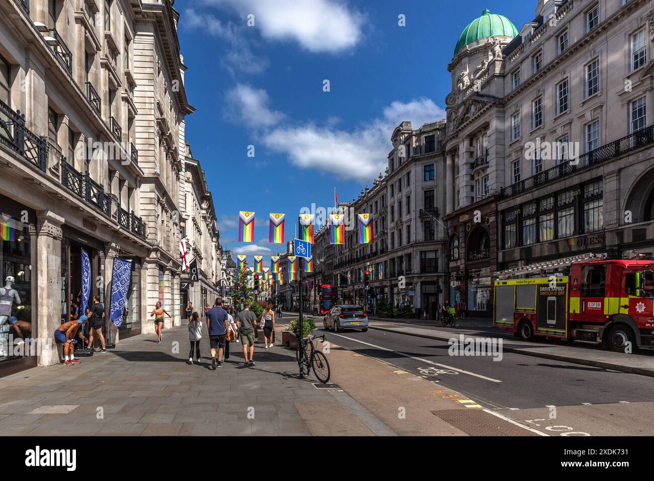 Pride flags on Regent Street, London, England, UK Stock Photo - Alamy