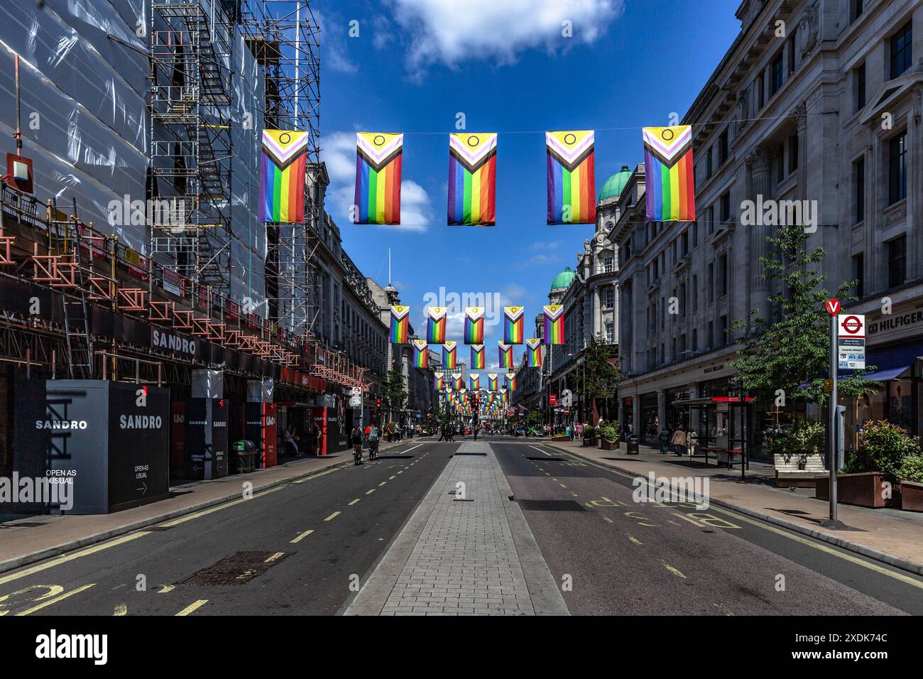 Pride flags on Regent Street, London, England, UK Stock Photo - Alamy