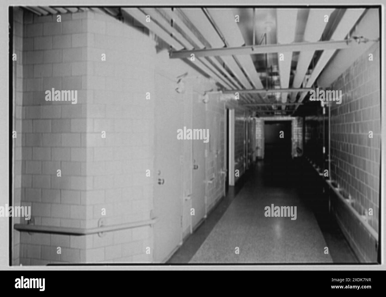 Kings County Hospital, Brooklyn, New York. Clinic building, basement ...