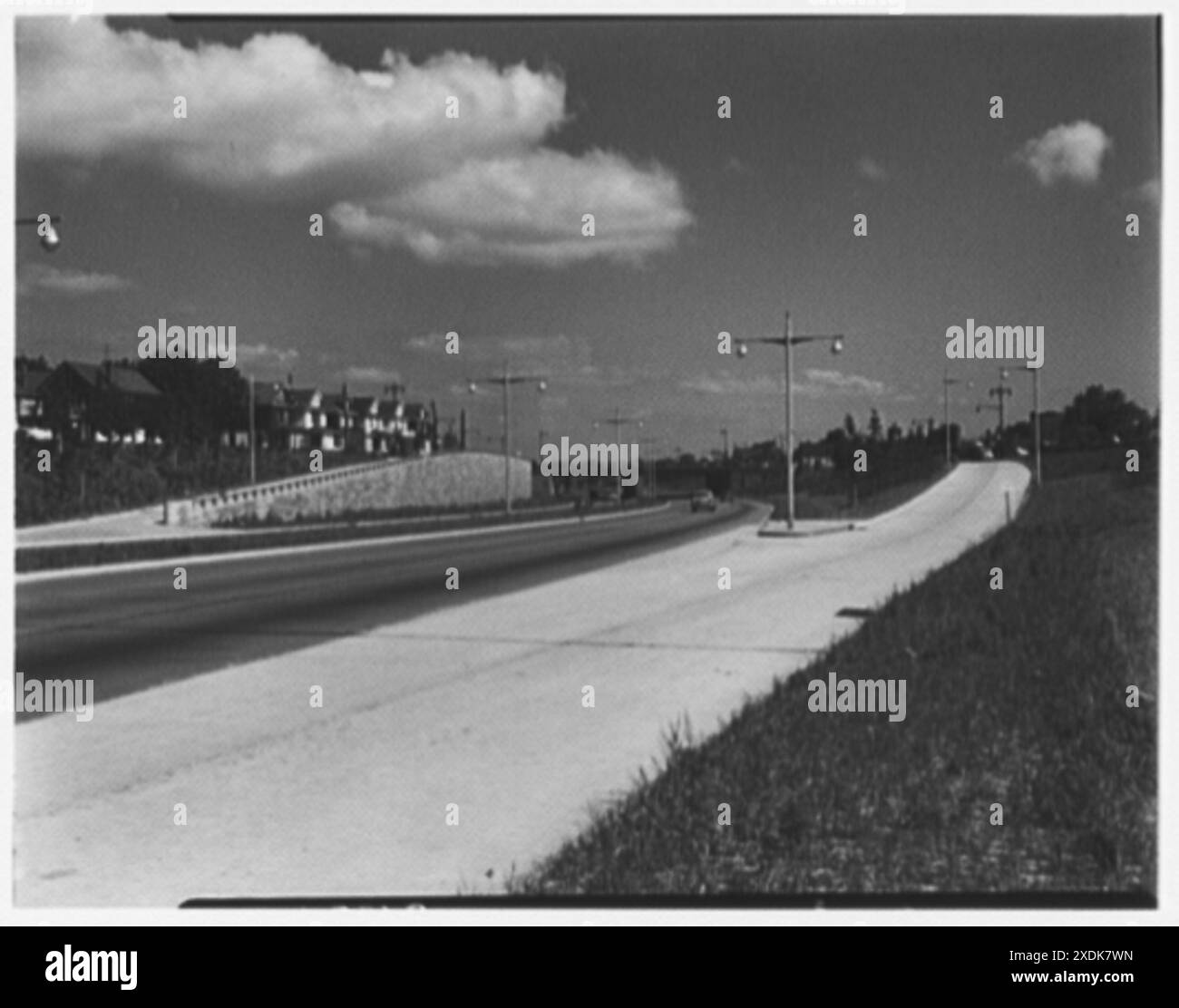 Van Wyck Express Highway, Queens, New York. Rockaway Blvd. bridge and ...