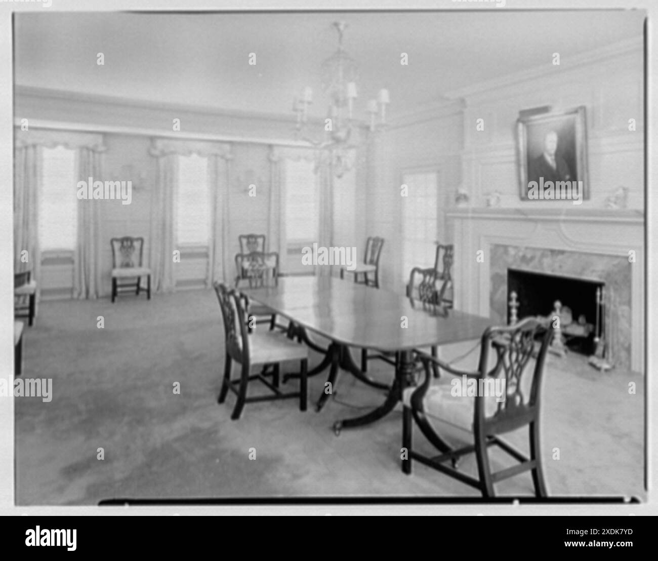 Dining room iii Black and White Stock Photos & Images - Alamy