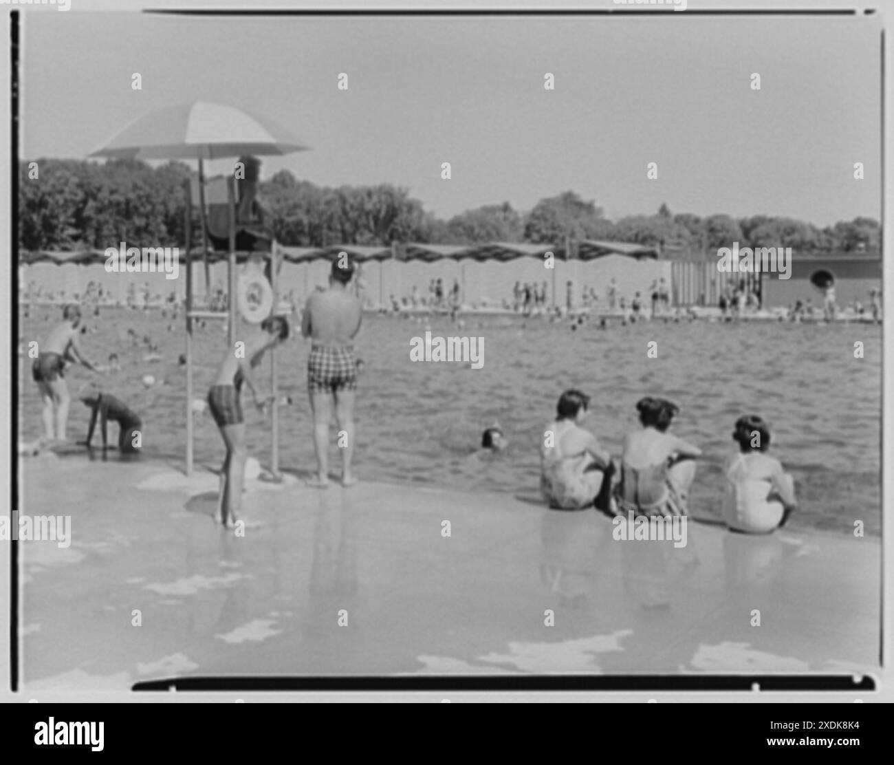 Saxon Woods Bathing Pool, White Plains, New York. From west toward bath ...